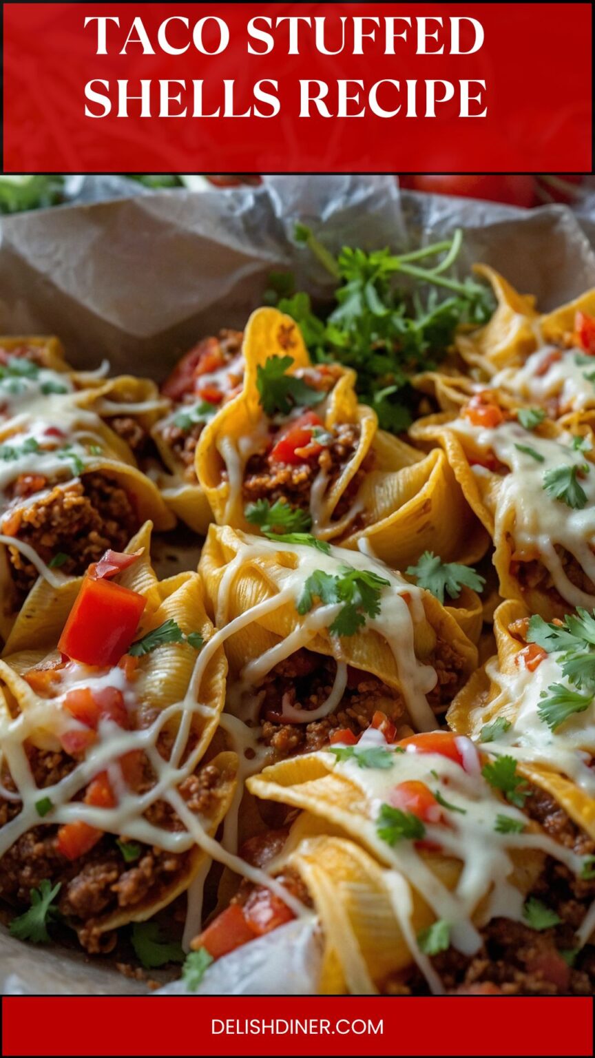 Taco Stuffed Shells Recipe - Delish Diner - Delish Diner