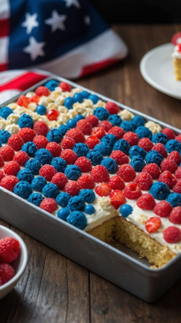 American Flag Cake Recipe - Delish Diner - Delish Diner