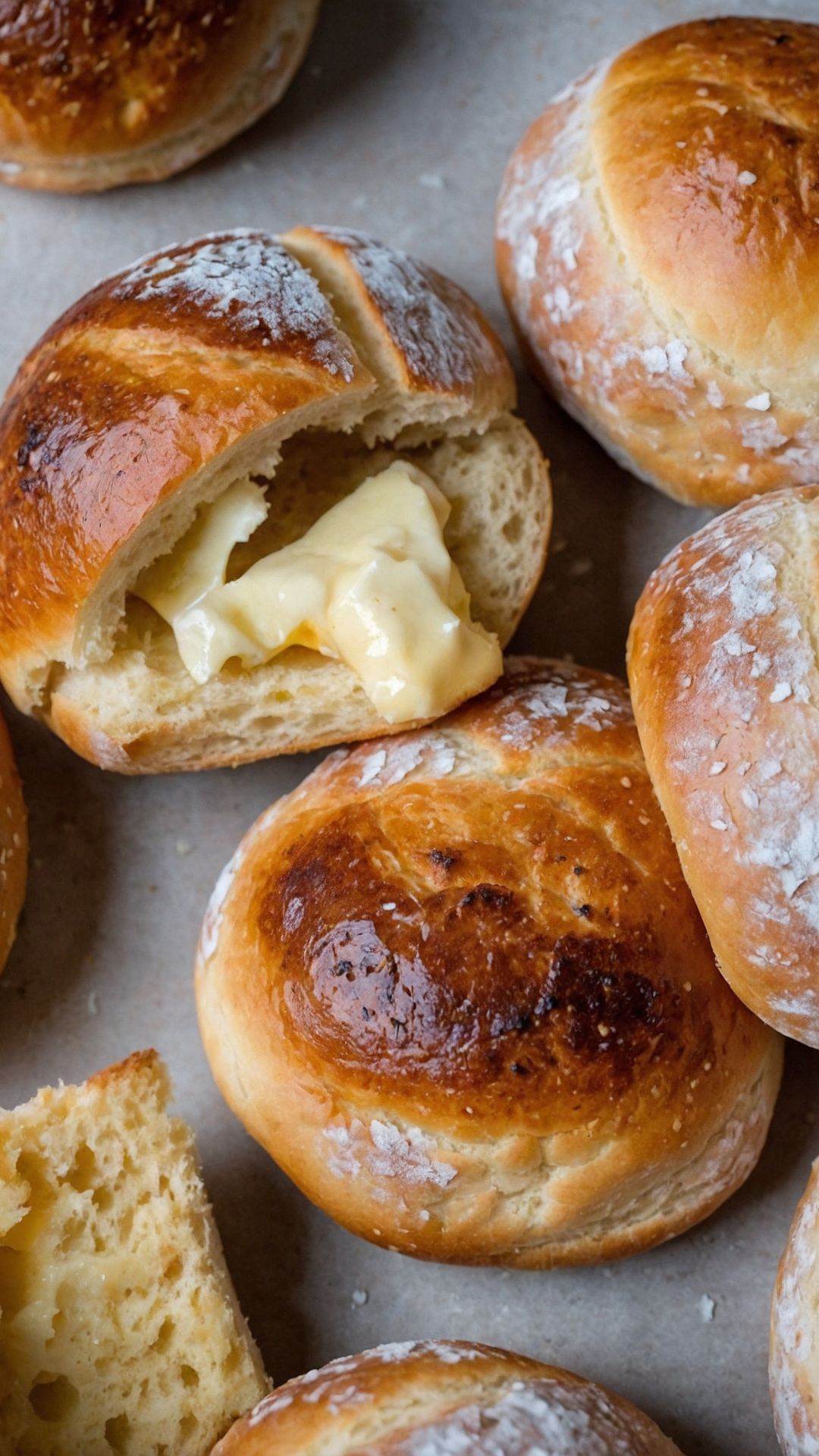Crusty French Bread Rolls - Delish Diner - Delish Diner