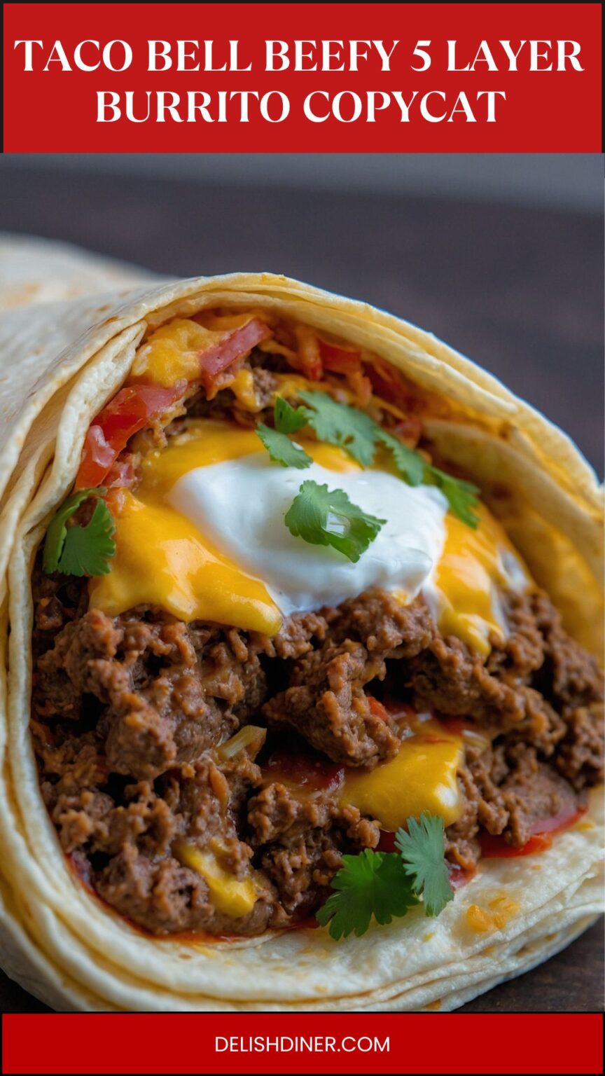 Taco Bell Beefy 5 Layer Burrito Copycat - Delish Diner - Delish Diner