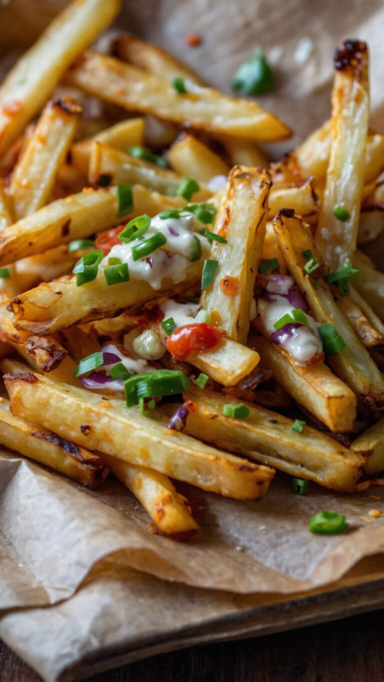 Loaded Garlic French Fries - Delish Diner - Delish Diner